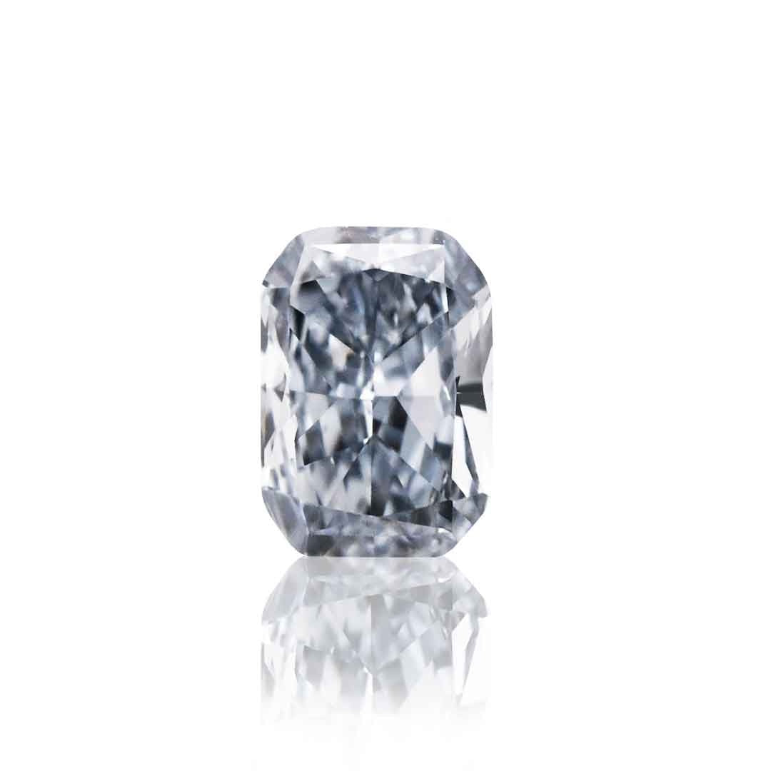 .06ct Authentic Australian Blue Radiant Cut Diamond - BL1– KL Diamonds