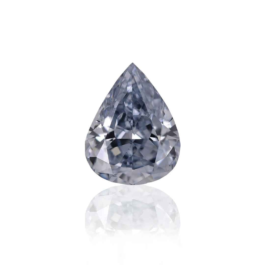 .08ct Authentic Australian Blue Pear Cut Diamond - BL3– KL Diamonds