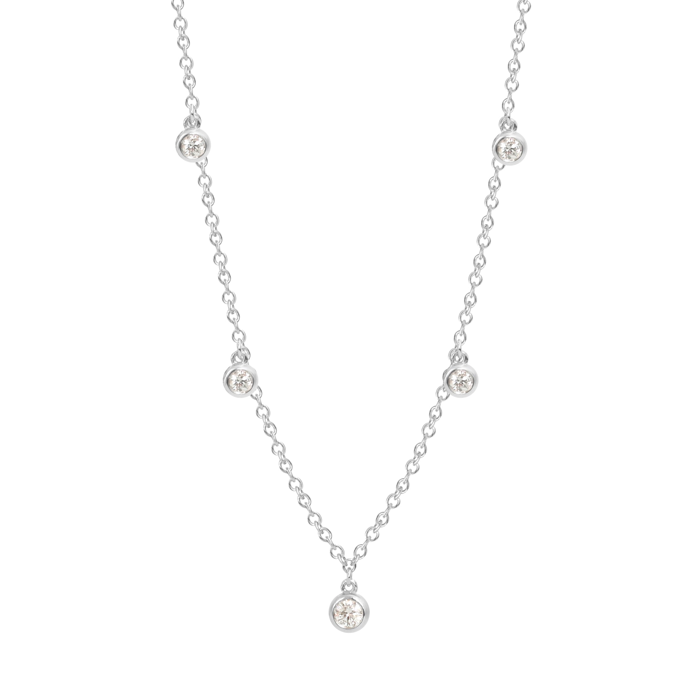Lantern String 18K White Gold Diamond Necklace– KL Diamonds